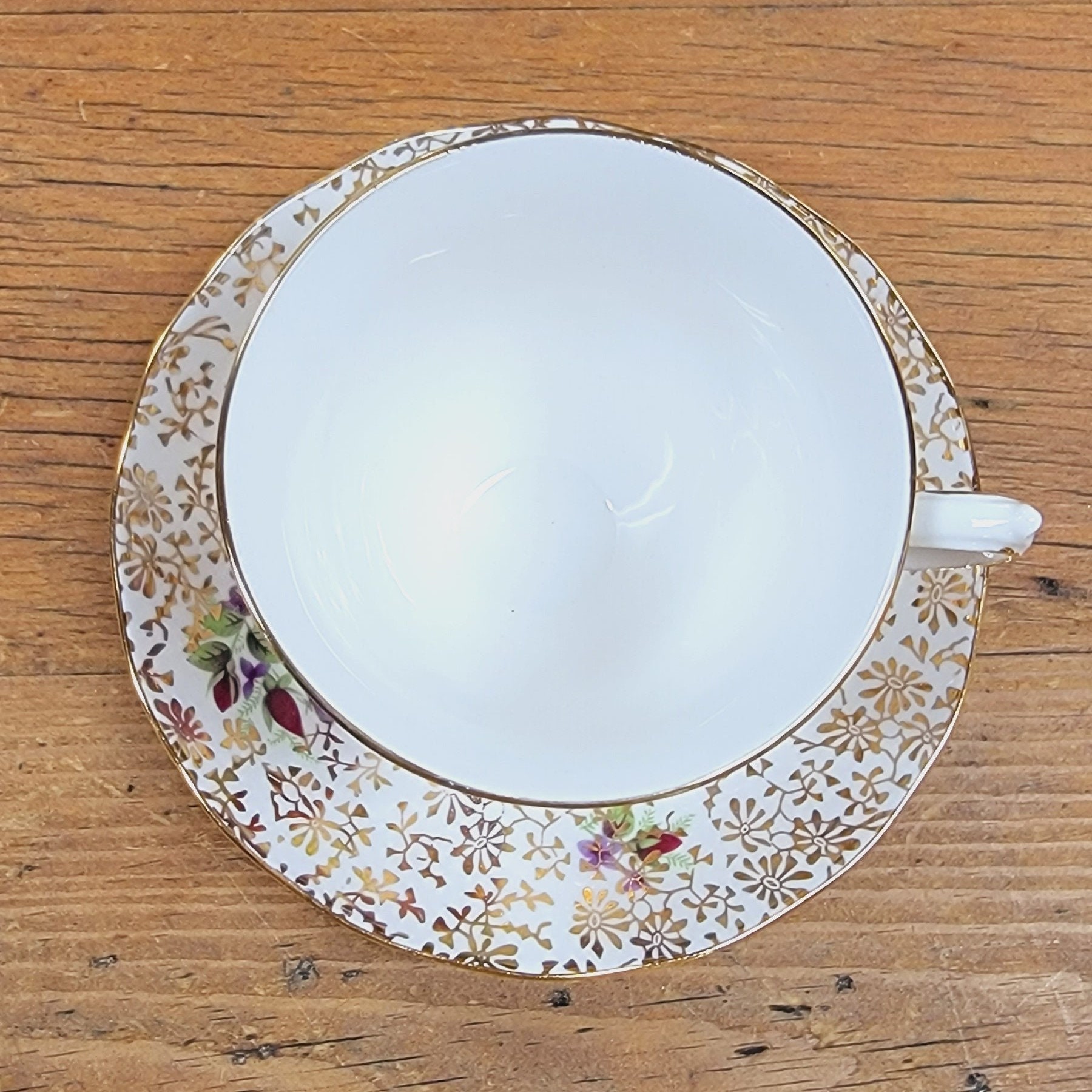 Tea Cups & Sets Ridgway Potteries Queen Anne Purple Violets Tea Cup ...