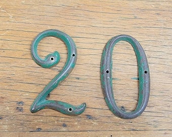 Vintage Address Numbers 1.5 Small Metal Number Sign Number Industrial ...