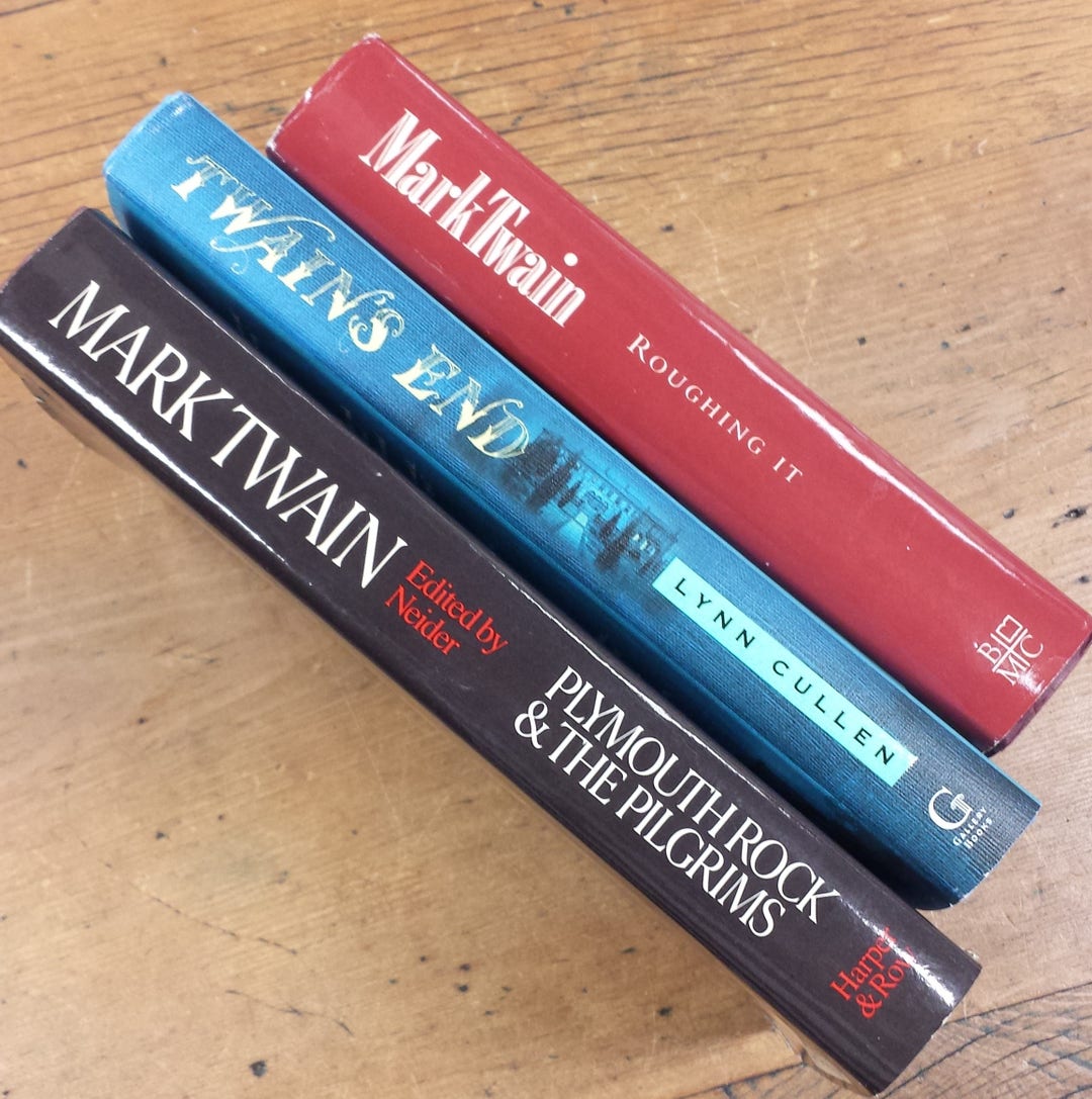Mark Twain Book Set ~ Roughing It, Pilgrim Rock and the Pilgrims, Twain ...