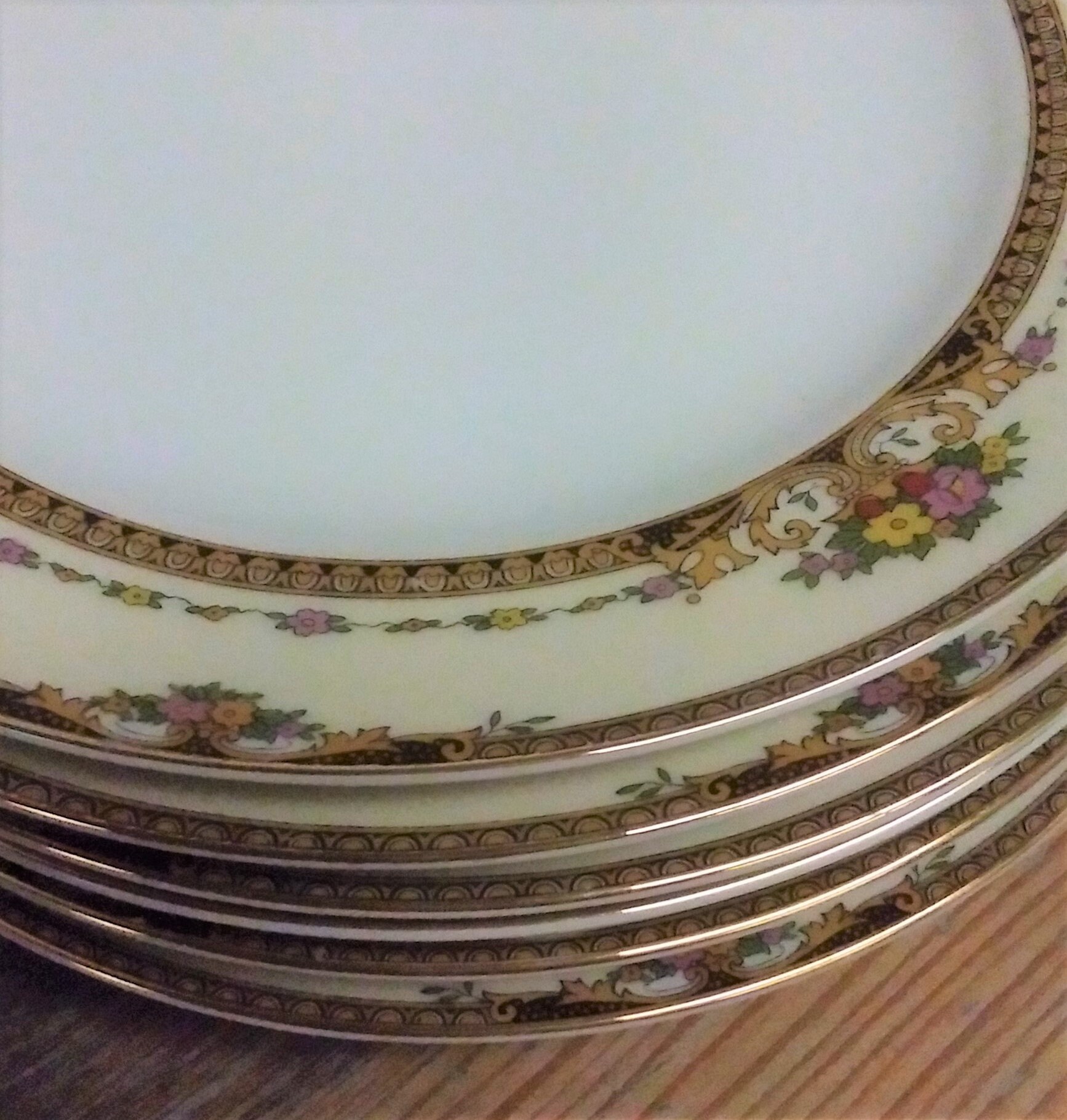 6 Jonroth Studios Brunswick Salad Plates Hand Painted Fine | Etsy