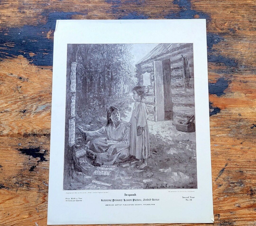 1901 Angel De Cora Sequoyah Judd's Wigwam Stories Keystone Primary ...