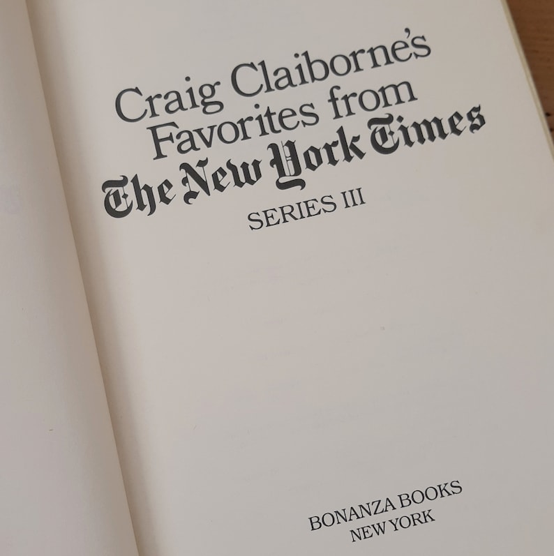 Craig Claiborne's Favorites From the New York Times - Etsy