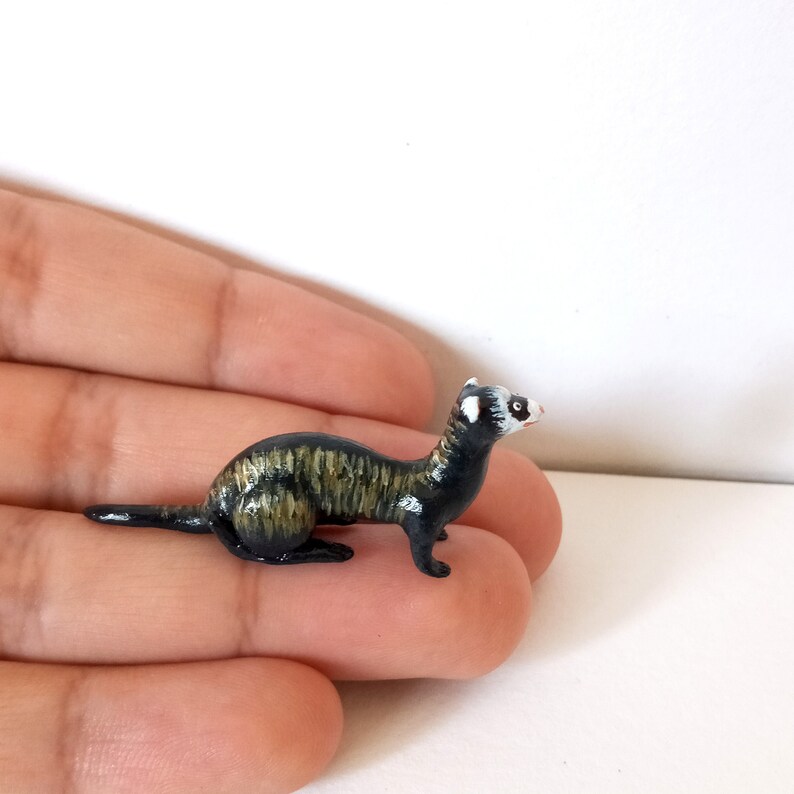Miniature Ferret Tiny Handmade Figurine Weasel Figurine - Etsy