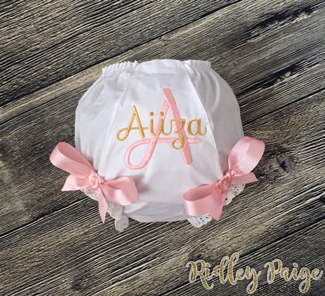 Personalize Baby Girl Diaper Cover Monogram Girls Bloomer - Etsy