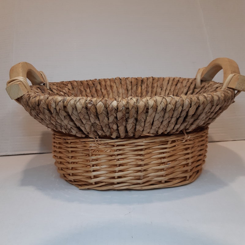 Woven Basket With Handle - Etsy