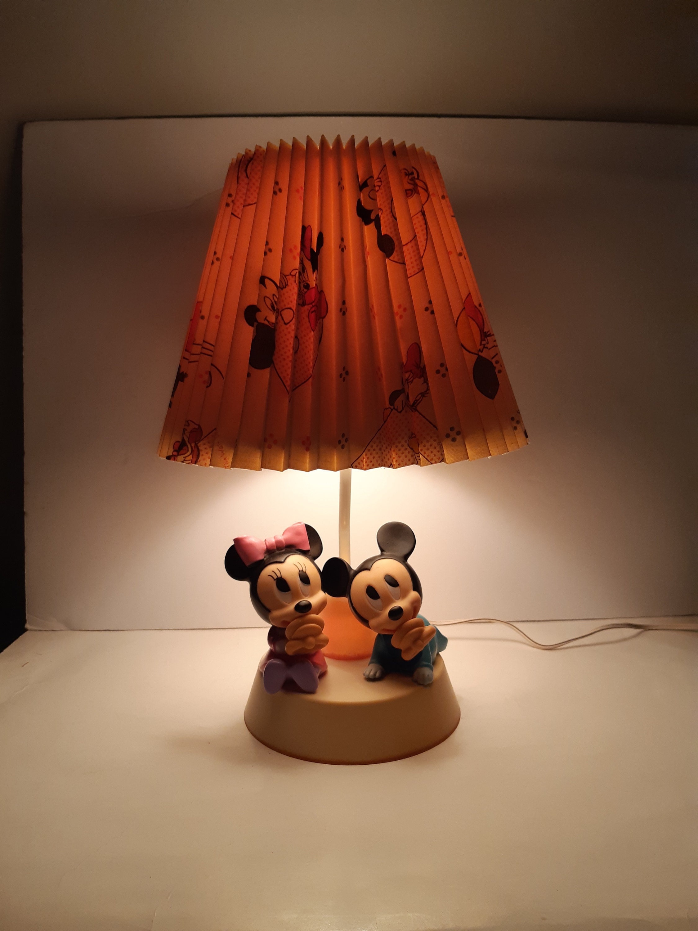 1984 Mickey and Minnie Mouse Lamp Walt Disney Lamp Kids Lamp 2 Light ...