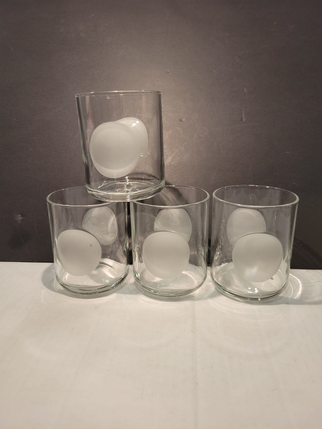 Vintage Bormioli Rocco Giove Old Fashioned Whiskey Glasses Frosted ...