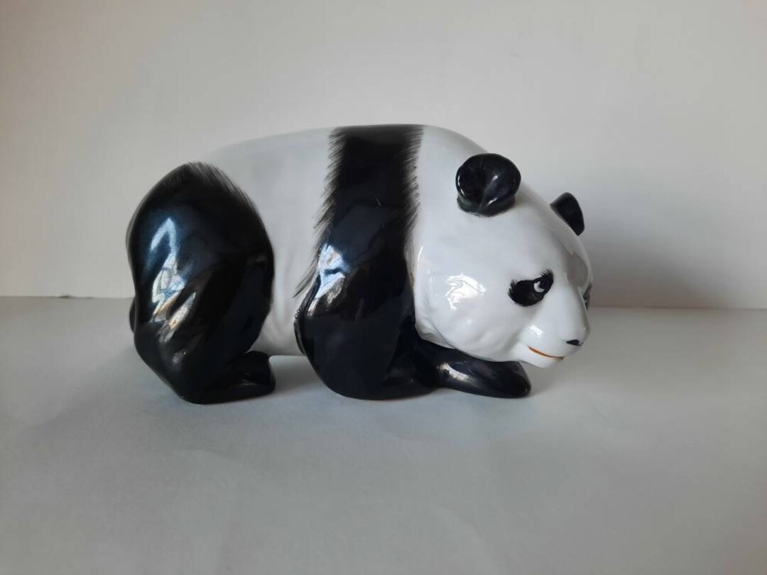 Ceramic Panda Bear Vintage Ceramic Handpainted Made in China Heavy - Etsy