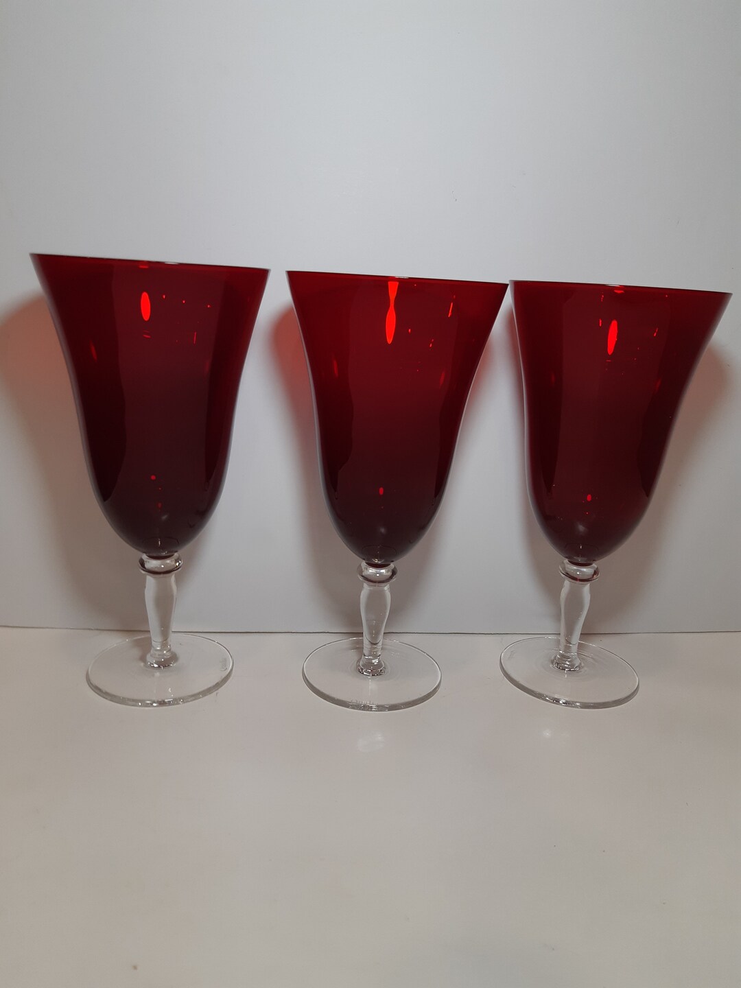 Qualia Iced Tea Goblets Glasses Rouge Red Collection - Etsy