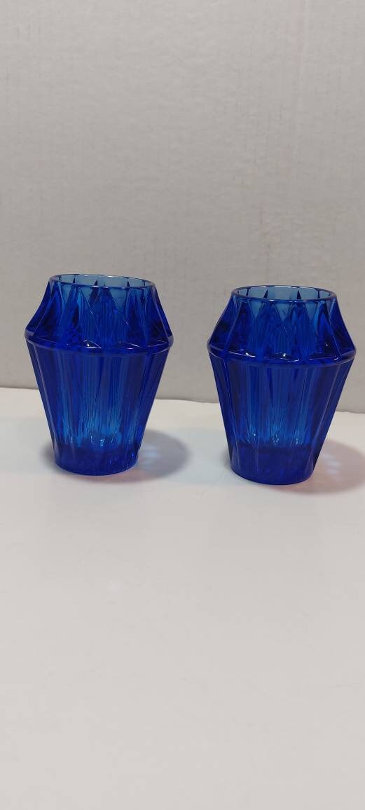 1950's Rare Blue Juice Glasses Cobalt Blue Glasses Set of - Etsy