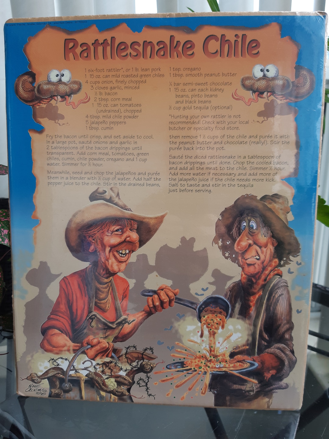 Vintage 1995 Rattlesnake Chile Poster Lithograph New in Wrapper Artist ...