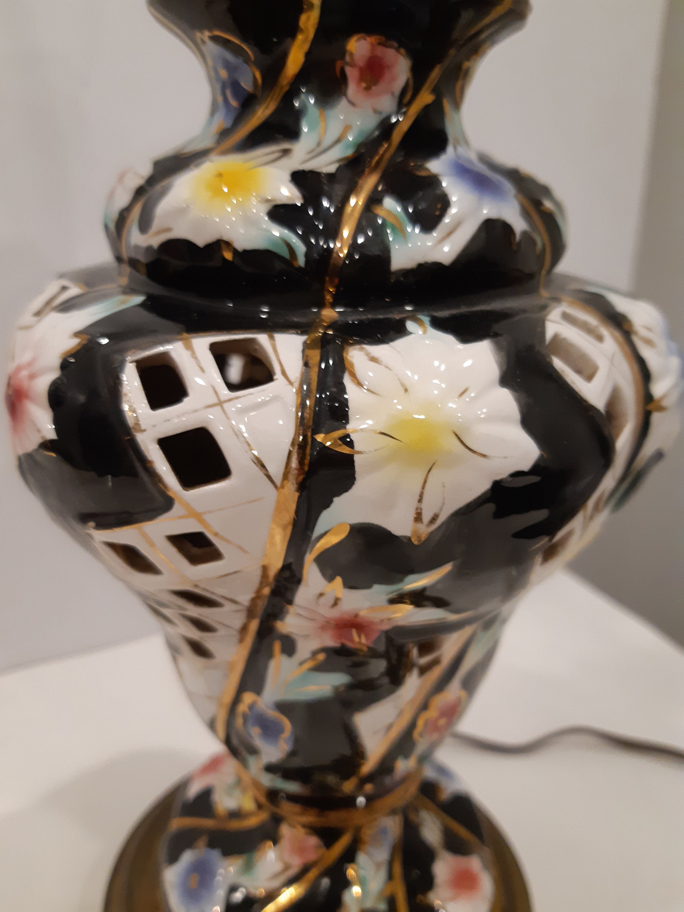 1950's Italian Capodimonte Table Lamp Made in Italy Made of Porcelain ...