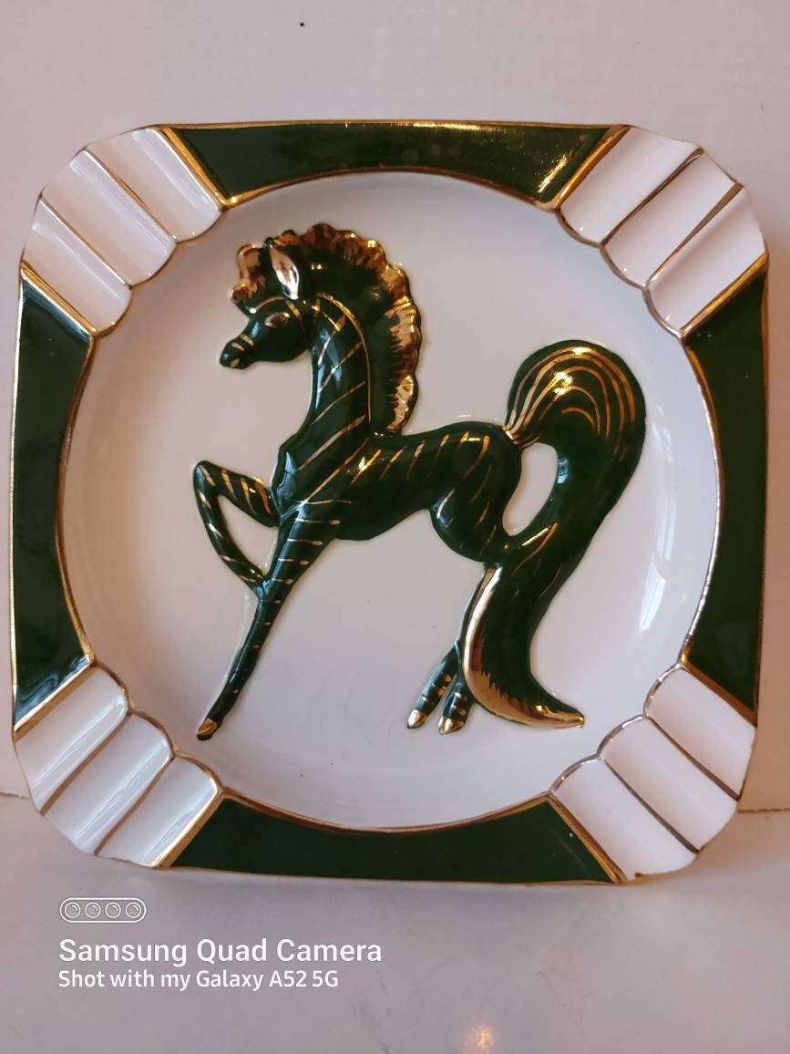 Vintage 1950's Art Deco Trogan Horse Cigar Ashtray - Etsy