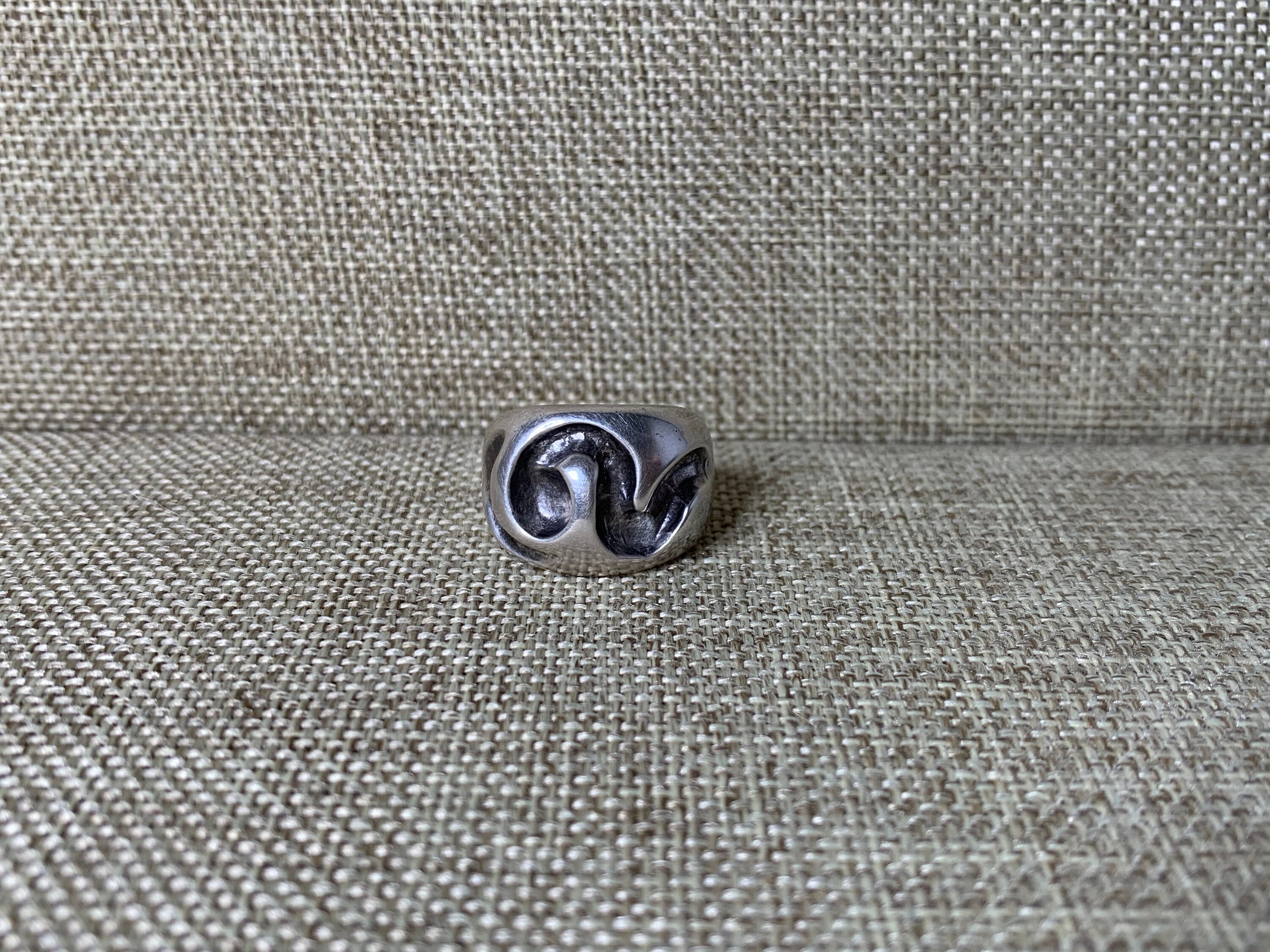 Vintage Sterling Silver Abstract Ring, Jandes, Unisex, Size: 8.75