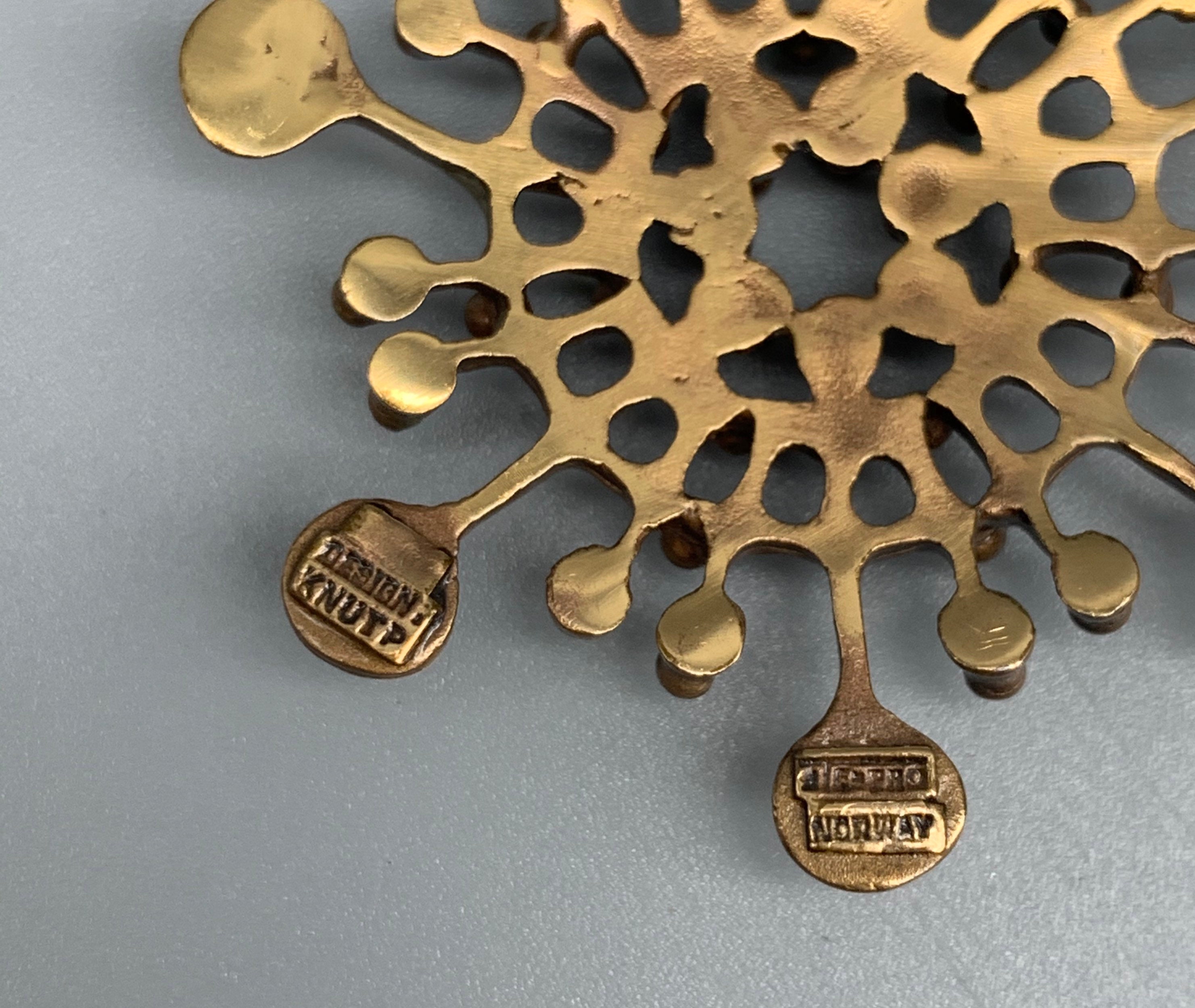 Vintage Knut Paulsen Bronze Brutalist Biomorphic Modernist Pendant ...