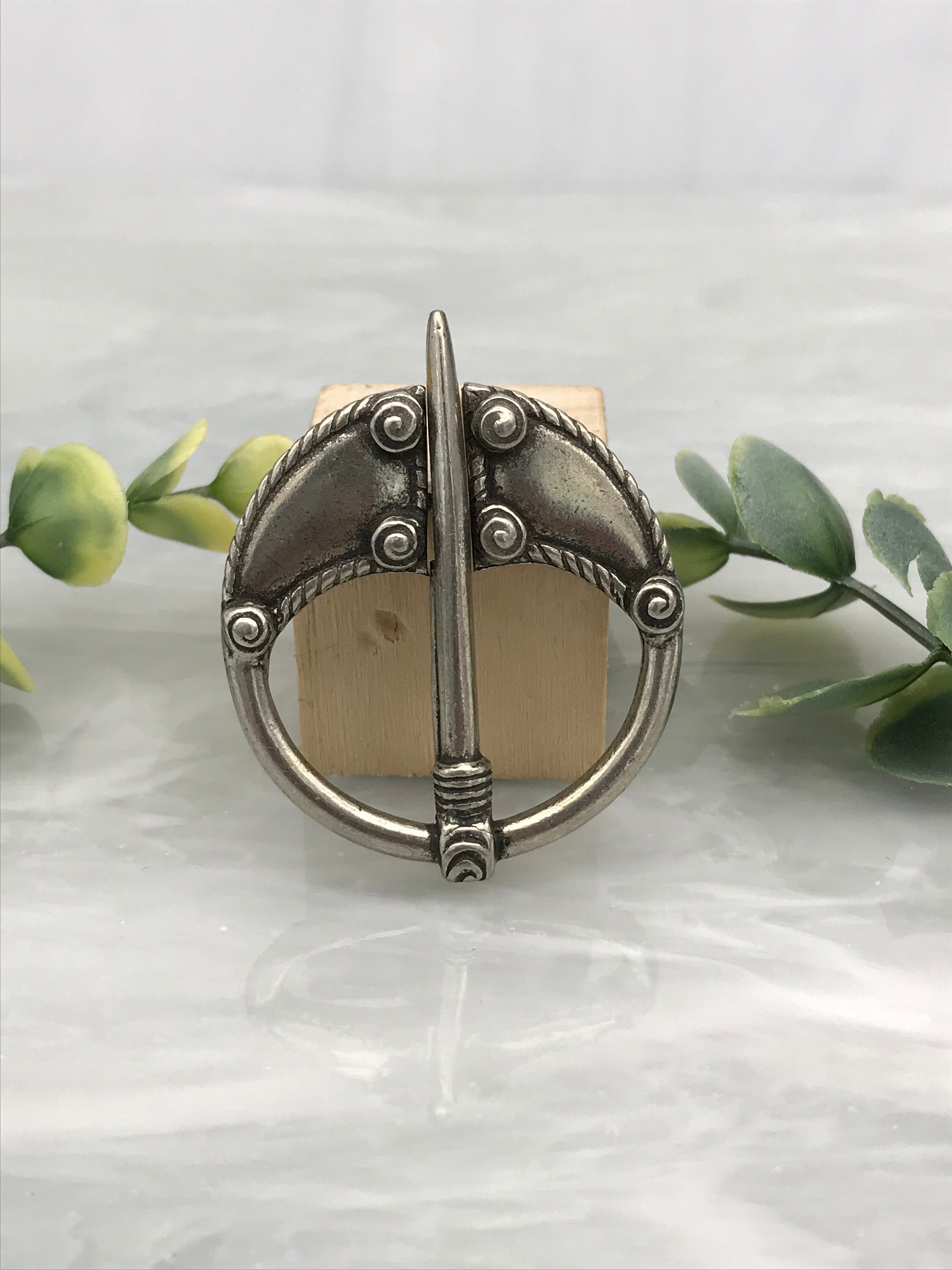 Vintage Tinn-Per Pewter Tribal Brooch/Pin, Norway