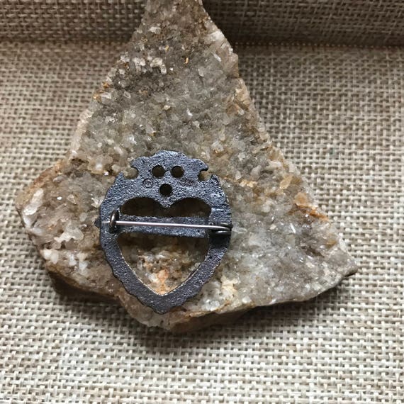 Vintage Kalevala Koru Heart Bronze Brooch/Pin, Scand… - Gem