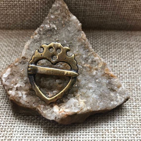 Vintage Kalevala Koru Heart Bronze Brooch/Pin, Scand… - Gem