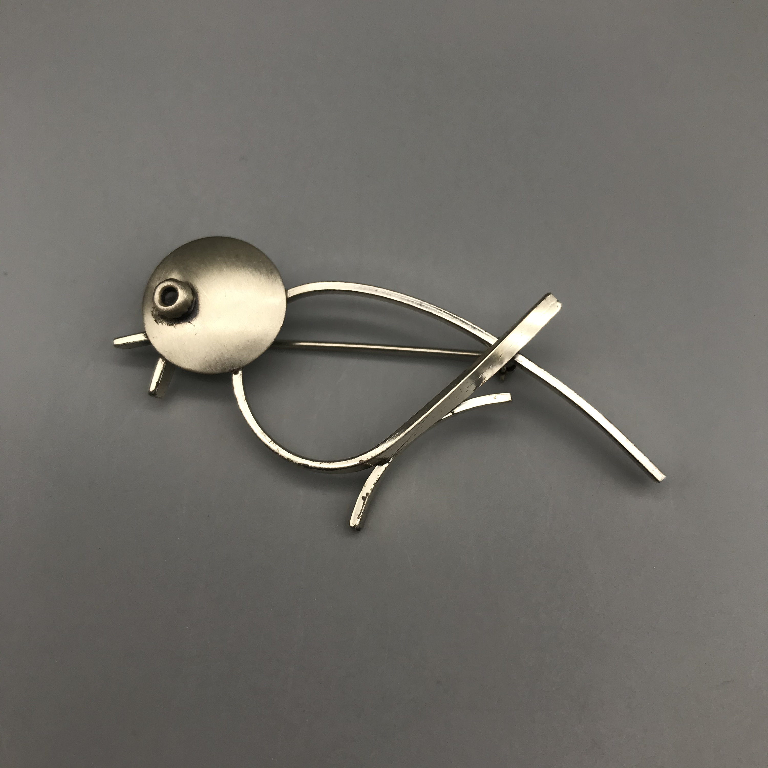 Vintage Mid Century Beau Sterling Silver Bird Brooch