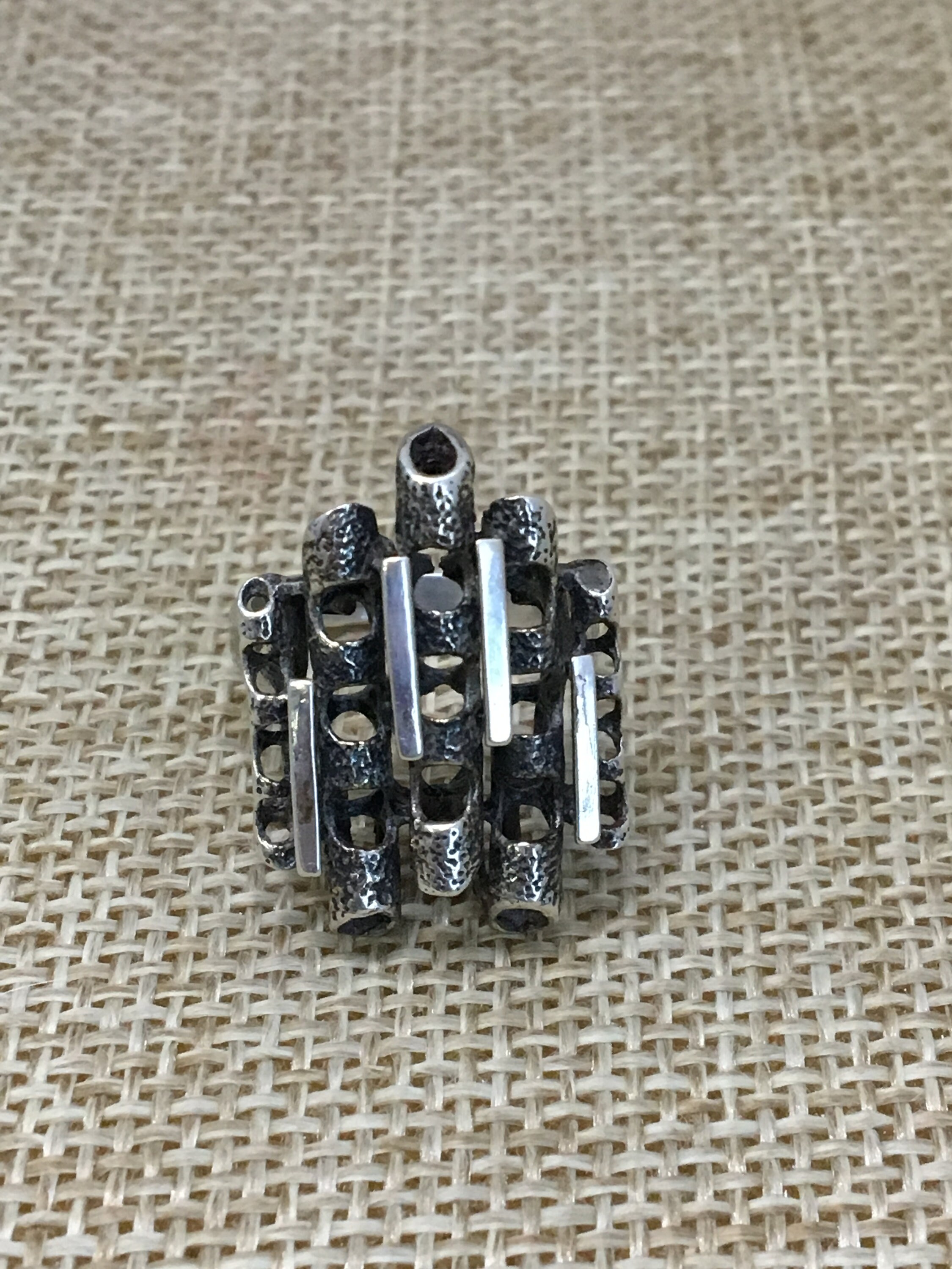 Vintage Sterling Silver Brutalist/Organic Style Ring Size 6.5