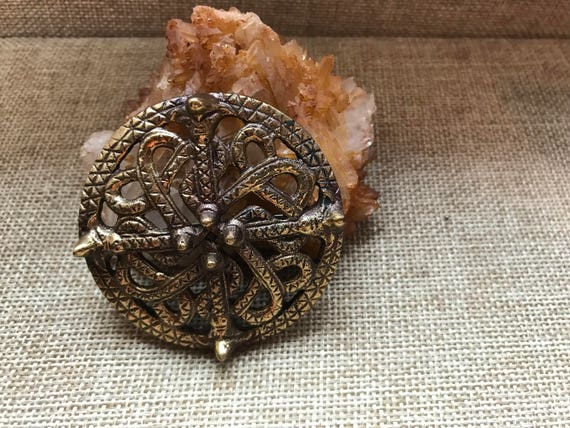 Vintage Kalevala Koru Tribal Viking Snake Motif Shiel… - Gem
