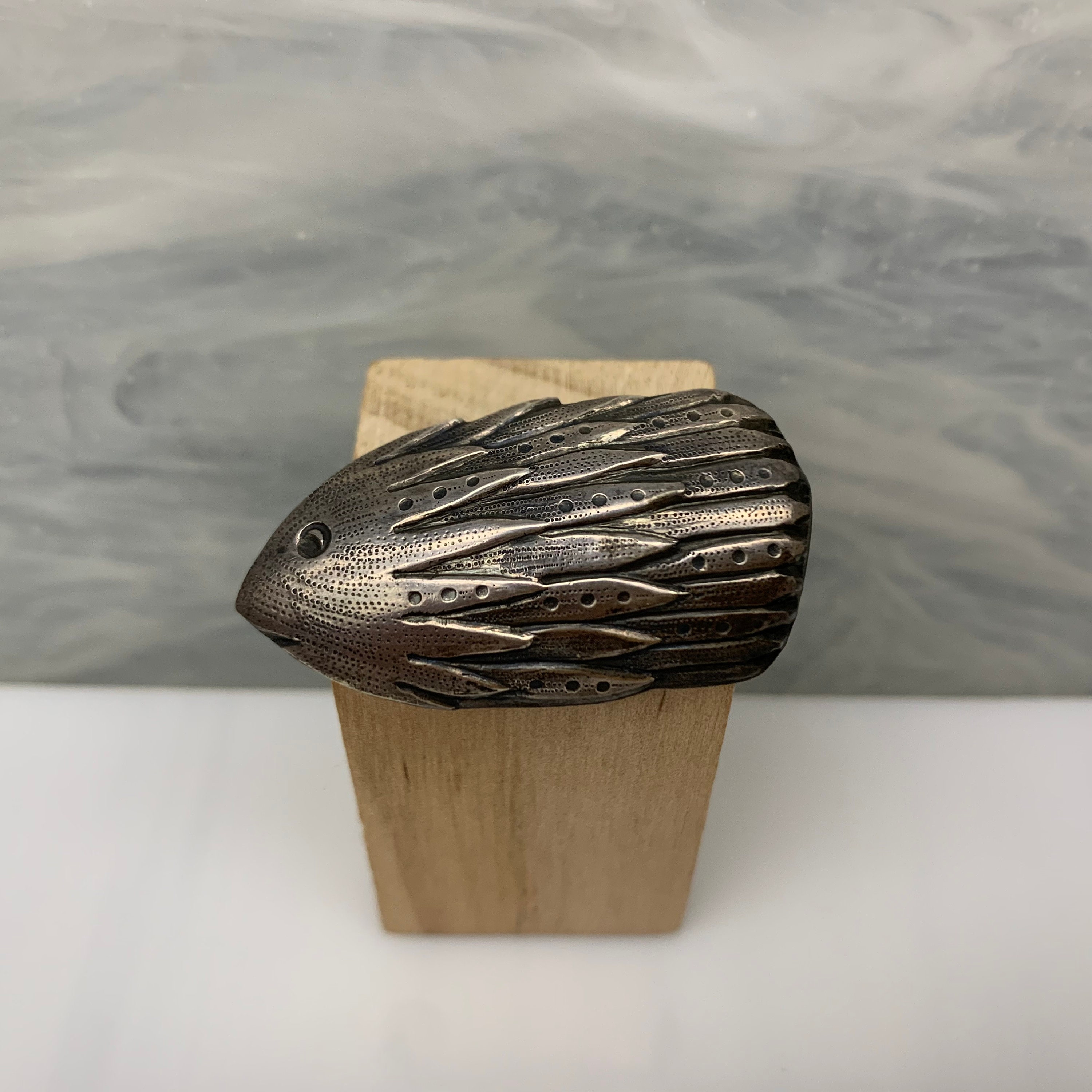 Vintage Kalevala Koru Sterling Silver Hedgehog Pin/Brooch, Made in Finland