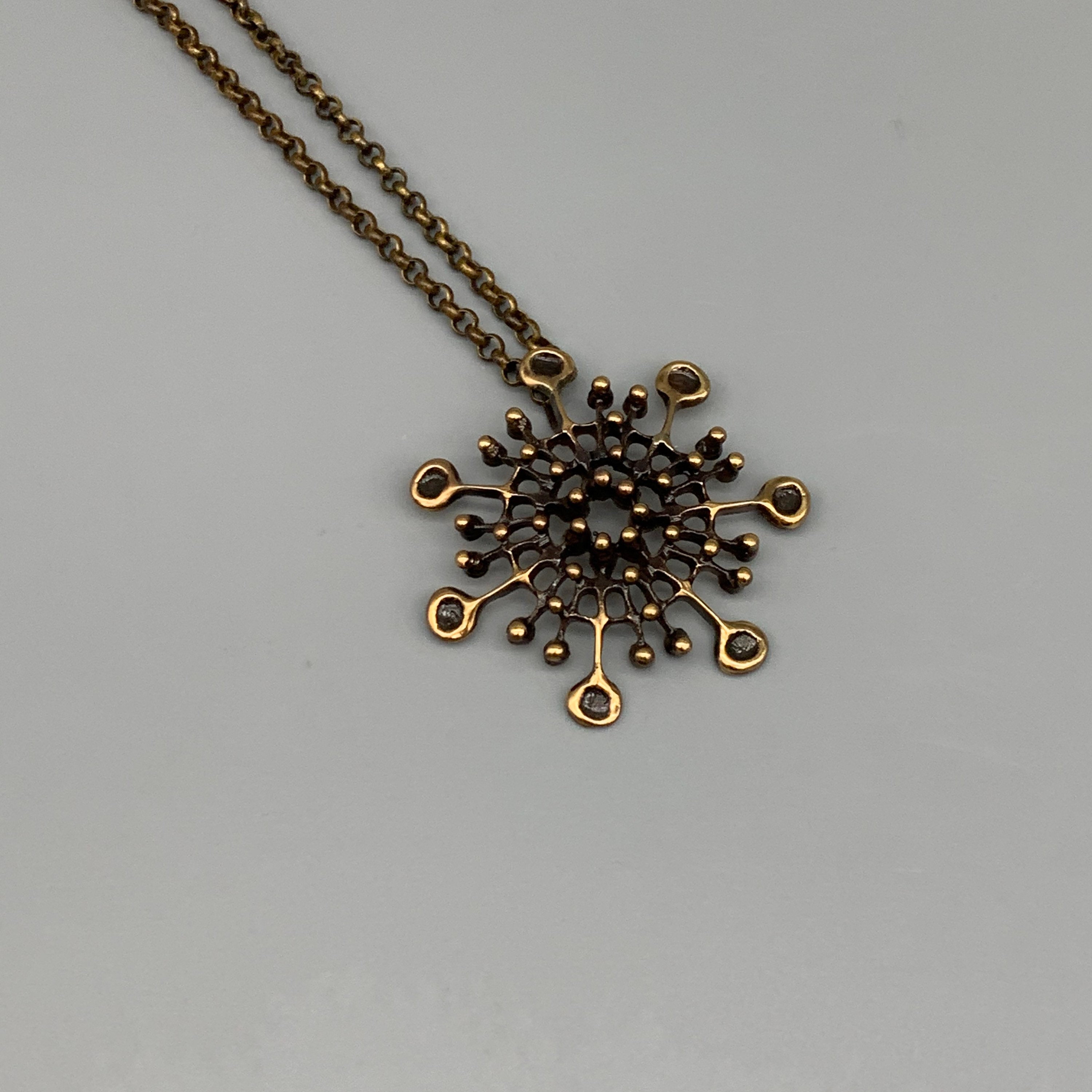 Vintage Knut Paulsen Bronze Brutalist Biomorphic Modernist Pendant ...