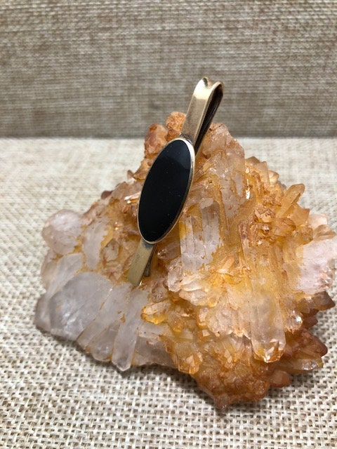 Vintage David Anderson Gilded Sterling and Black Enamel Cufflink and ...