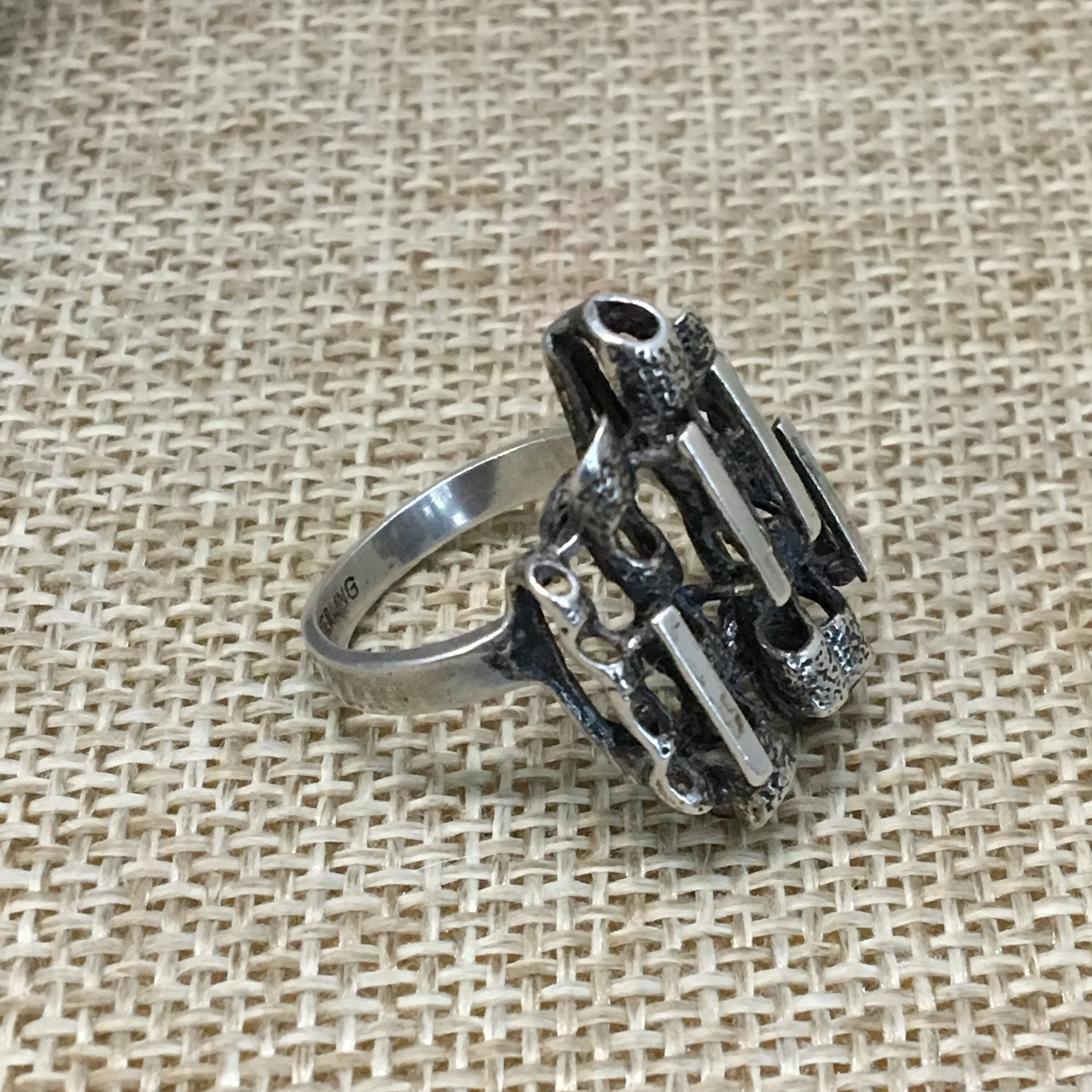 Vintage Sterling Silver Brutalist/Organic Style Ring Size 6.5