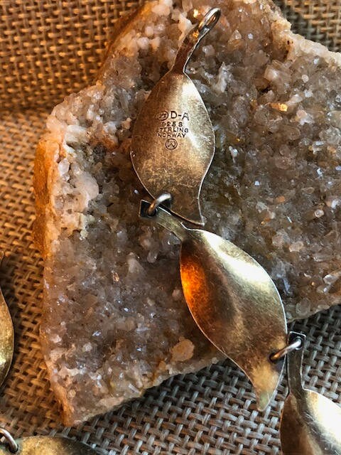 Vintage David Anderson D-A 925 Sterling Silver and Green Enamel Mid ...