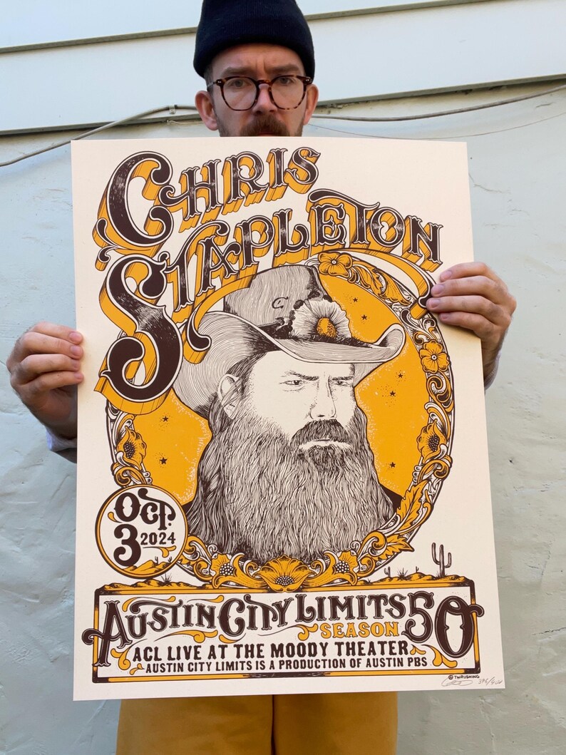 Chris Stapleton ACL Taping Silkscreen Poster - Etsy