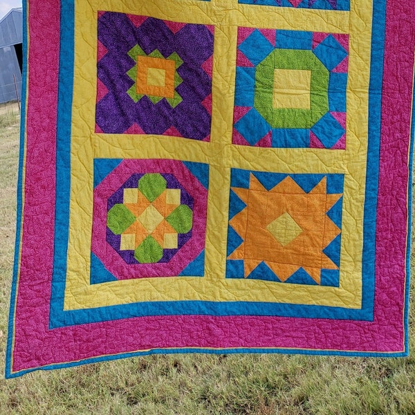 Primary Color Quilt - Etsy