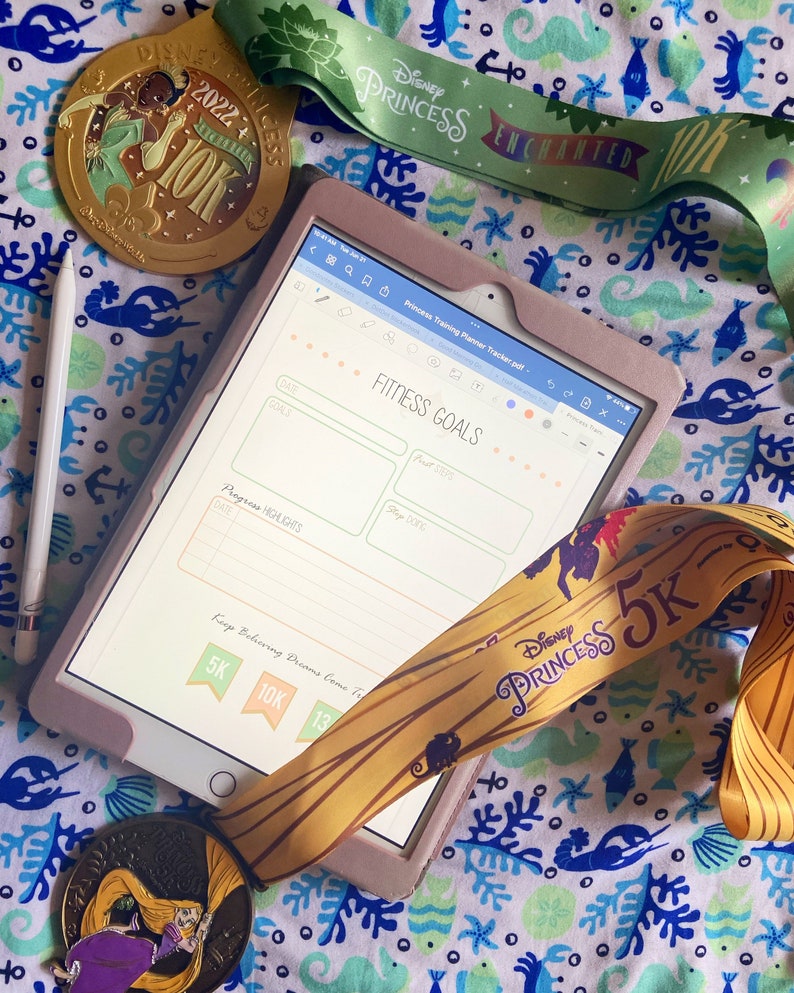 Run Disney Princess Running Race Training Tracker and Planner Digital ...