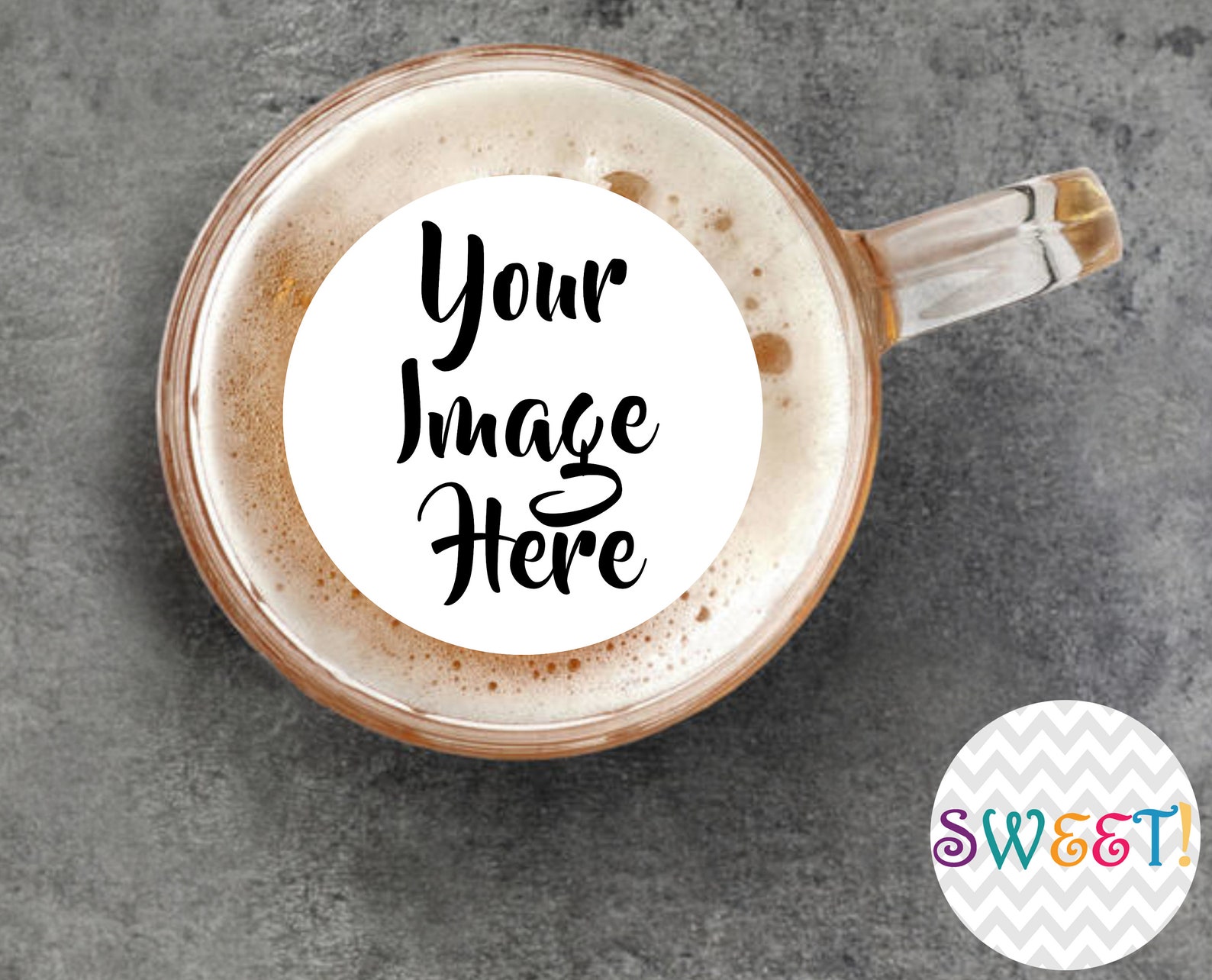 Edible Custom Photos or Logos Drink Toppers - Etsy