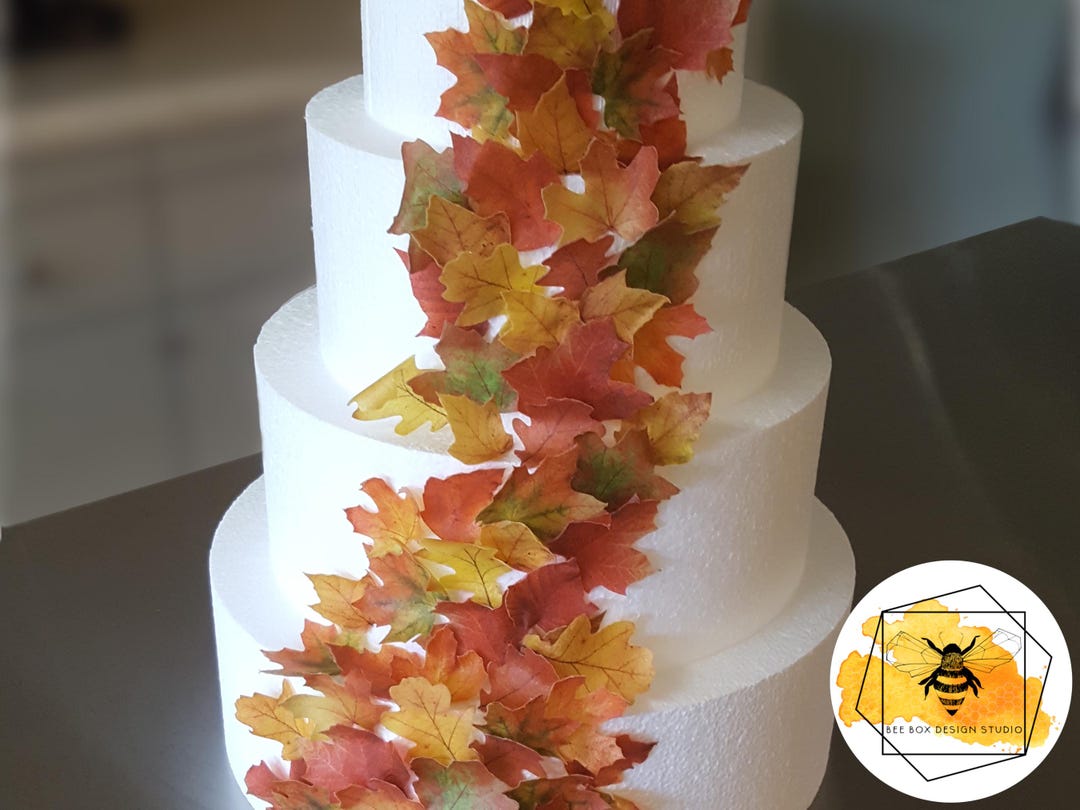 Edible Fall Leaves, Double Sided - Etsy