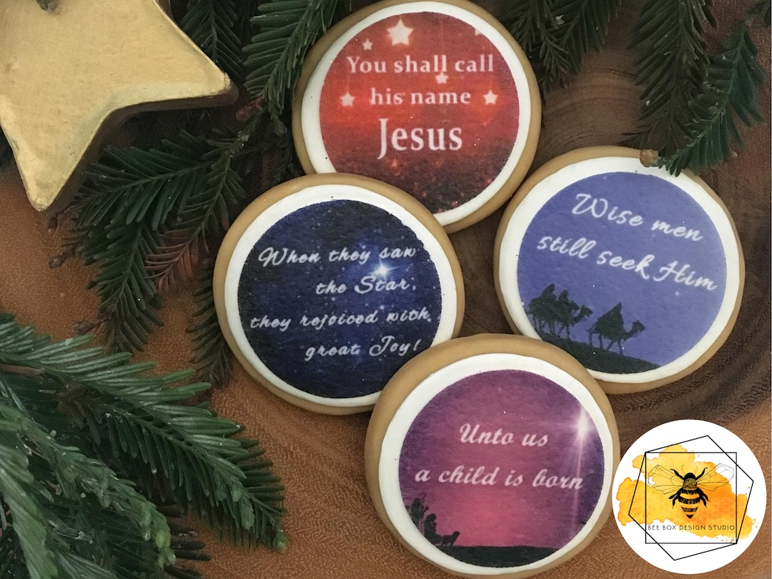 Edible Inspirational Jesus Christmas Scripture Cookie Cupcake Oreo ...