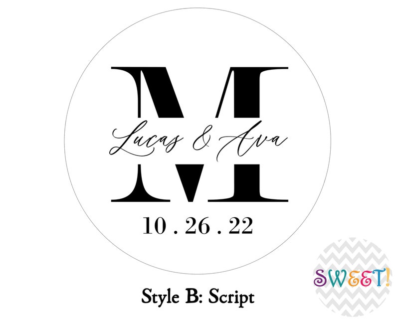 Edible Modern Monogram With Names Drink Toppers - Etsy