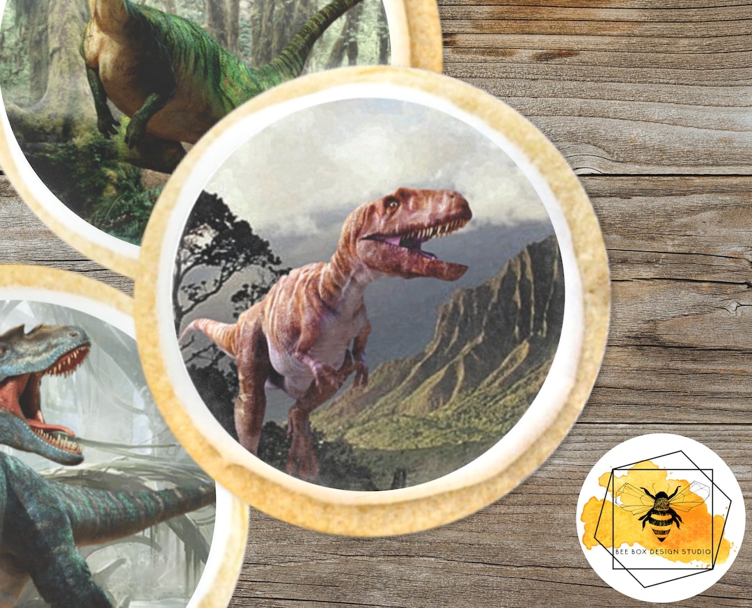 Edible Dinosaur Cupcake Cookie Oreo Cake Toppers, Wafer Paper or ...