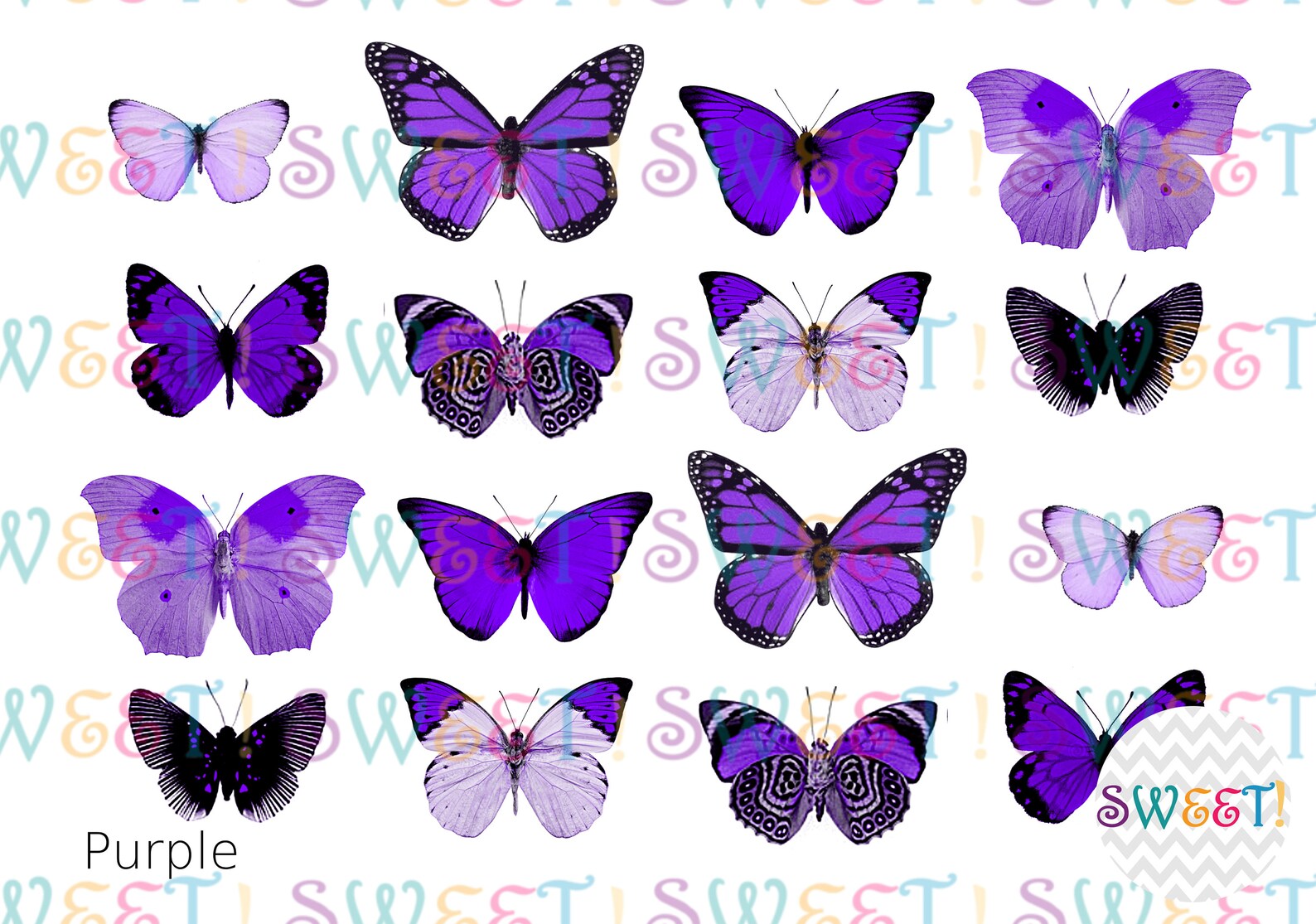 Edible Butterflies Double-sided 3D Single-color Butterfly | Etsy