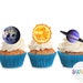 Edible Solar System Planet Cupcake Toppers - Etsy