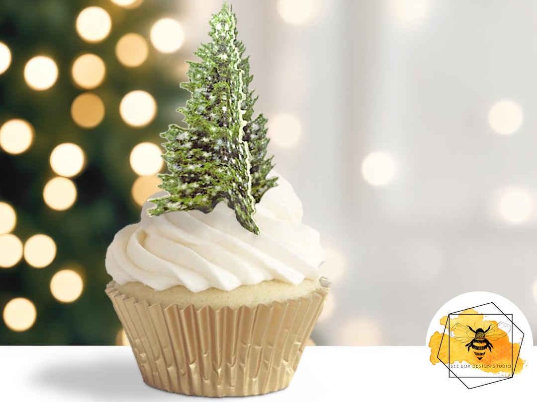 3D Edible Wafer Paper Christmas Trees for Cakes or Cupcakes - Etsy