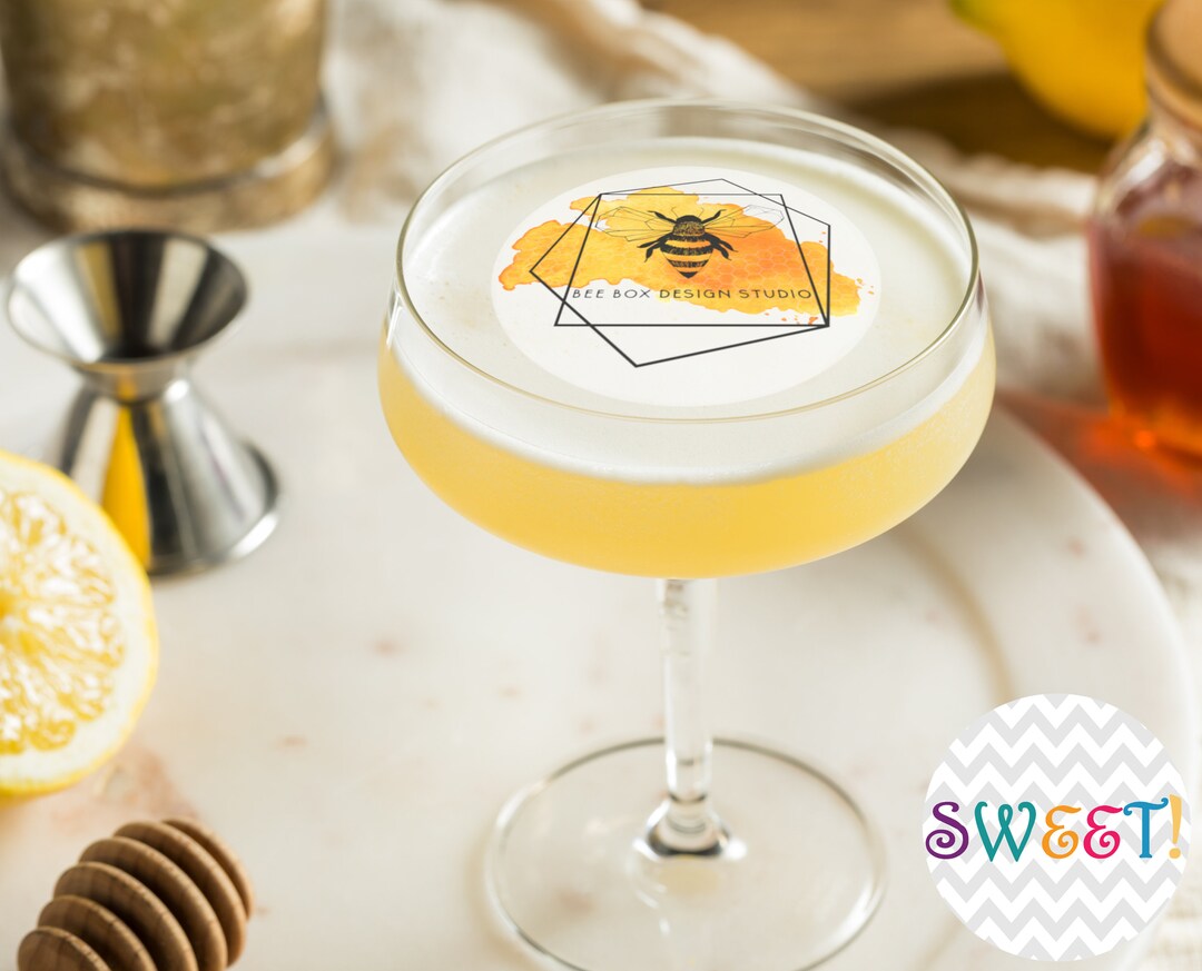 Edible Company Logo Drink Toppers - Etsy