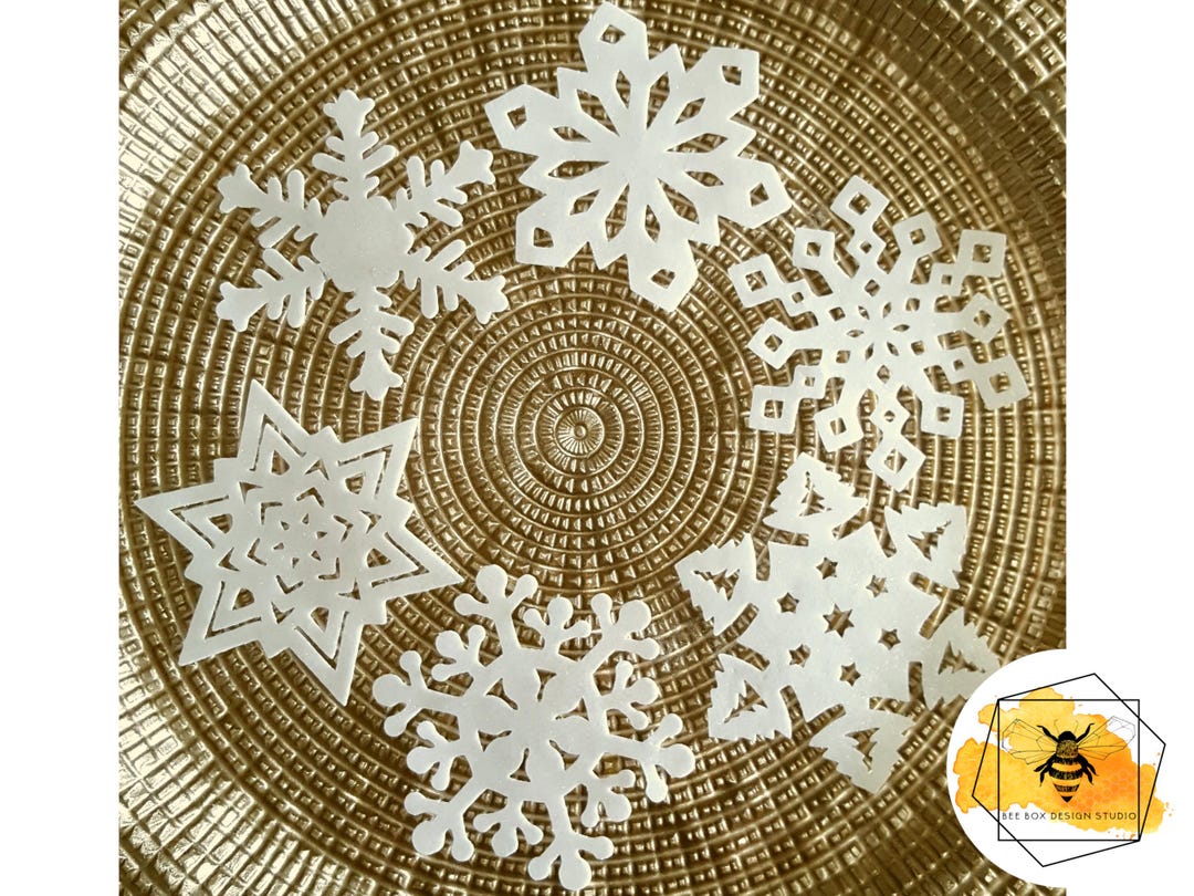 Edible Snowflakes Variety Pack for Drink Toppers or Cookie and Cupcake ...