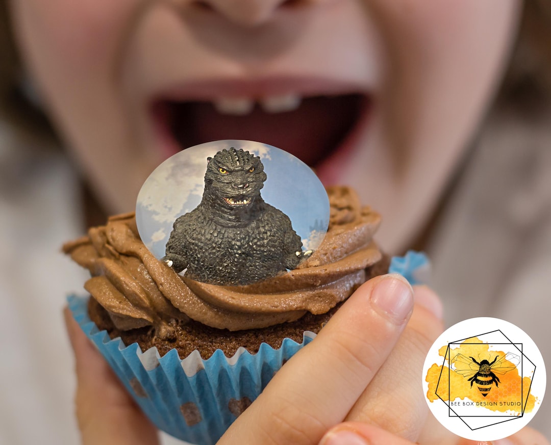 Edible Classic Godzilla Toppers for Cupcakes, Cookies, Cakes, Drinks ...