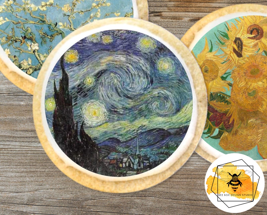 Van Gogh Painting Edible Cookie Cupcake Oreo Toppers, Wafer Paper or ...