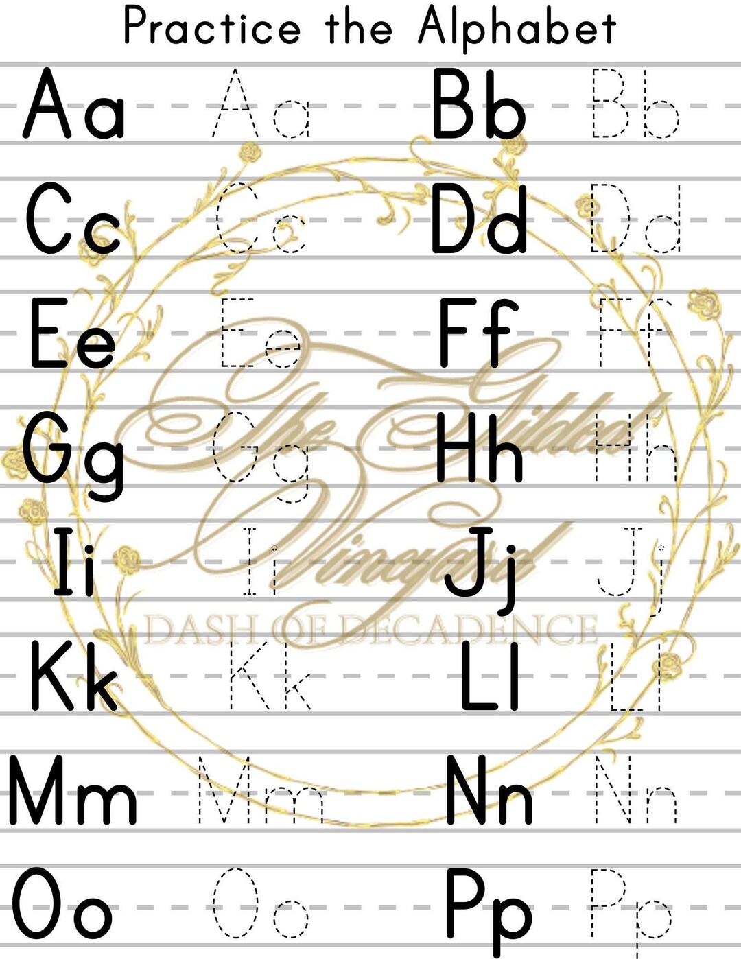 Pages for Kids Learning to Write the Alphabet - Etsy