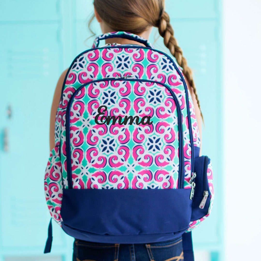 Elementary School Custom Name Backpack, Embroidered Backpack for Girls ...