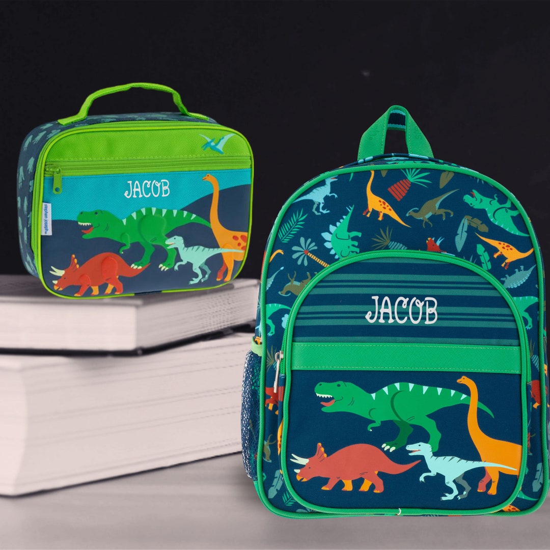 Personalized Kids Backpack & Lunchbox Set - Stephen Joseph Green ...