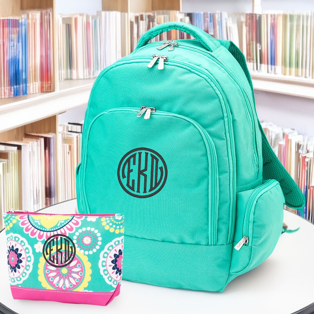 Mint Backpack, Personalized Kids Backpack, Embroidered Backpack, Pencil ...