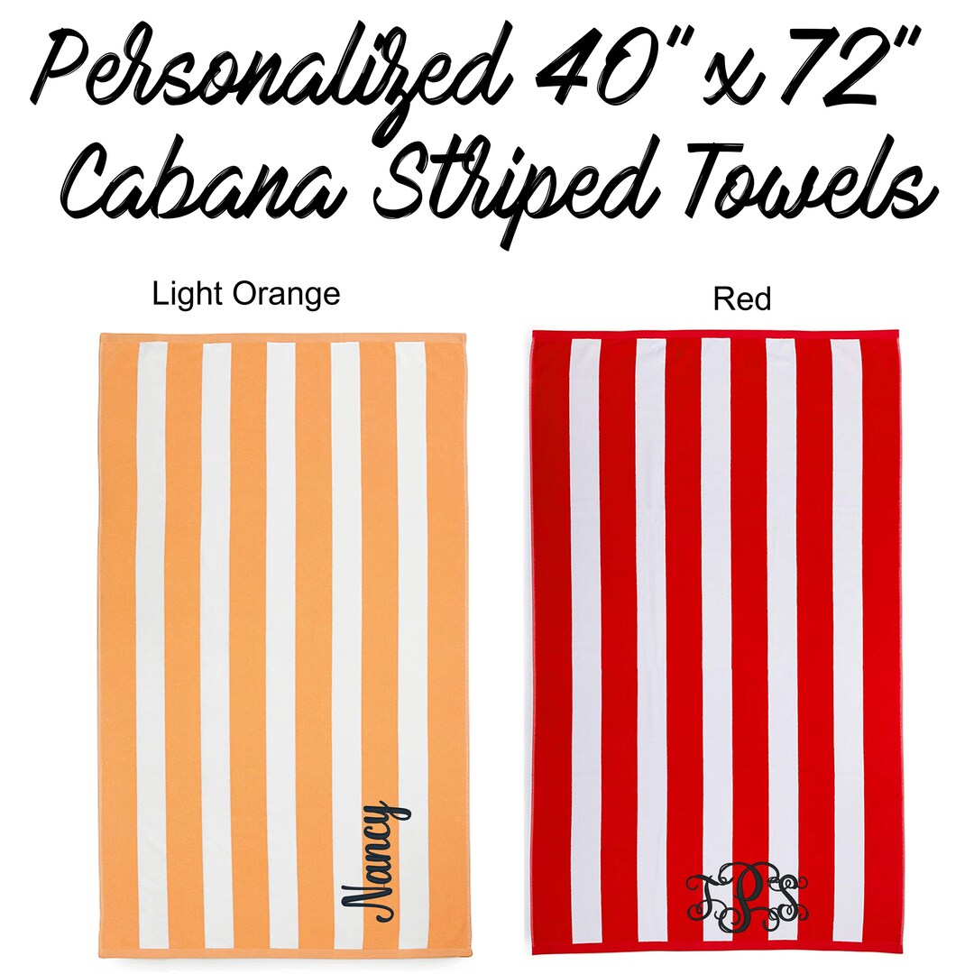 Oversized Adult 40 X 72 Personalized Beach Towels Embroidered Pool ...